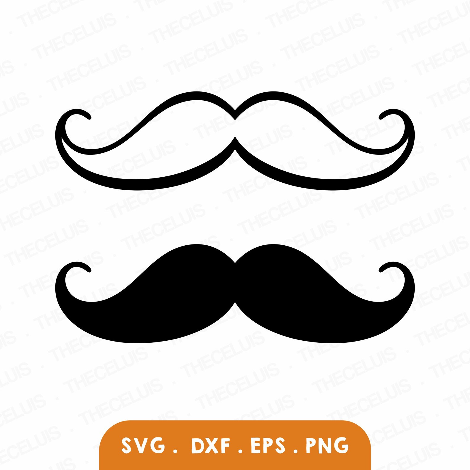 MOUSTACHE Svg, Eps, Dxf, Png Vinyl Cutting File, Hipster Digital File ...