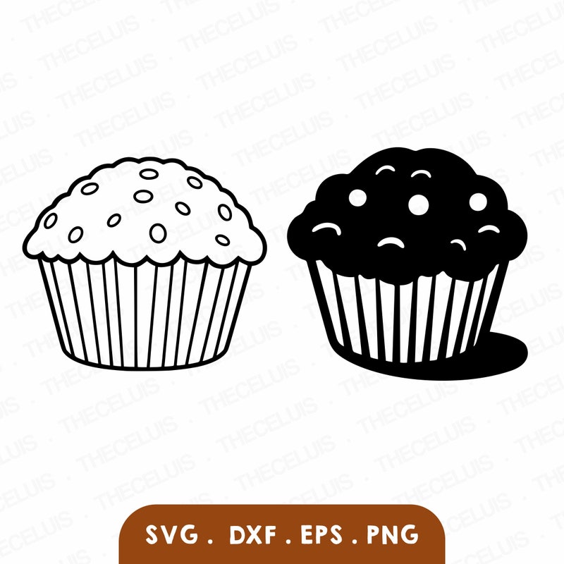 Muffin Clipart - Etsy