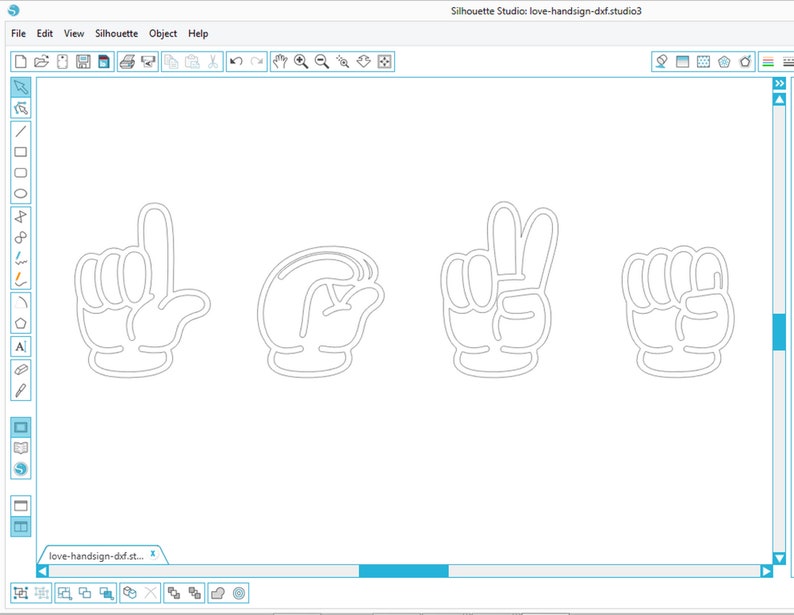 L.O.V.E Hand Sign Alphabet SVG Eps Dxf PNG Love Sign - Etsy