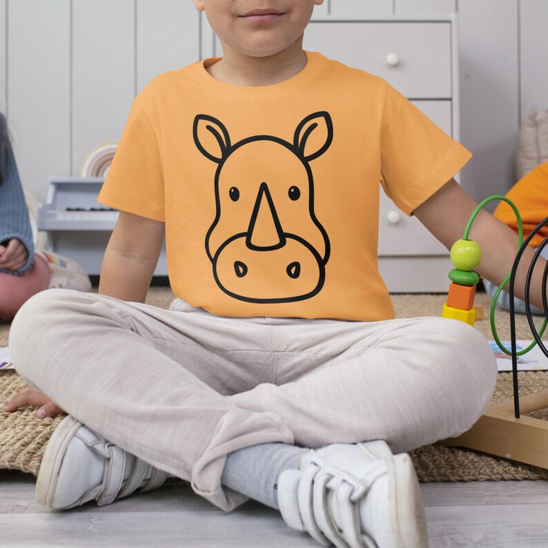 Rhino Face Outline Clipart, Wildlife SVG, Cricut, Silhouette (digital ...