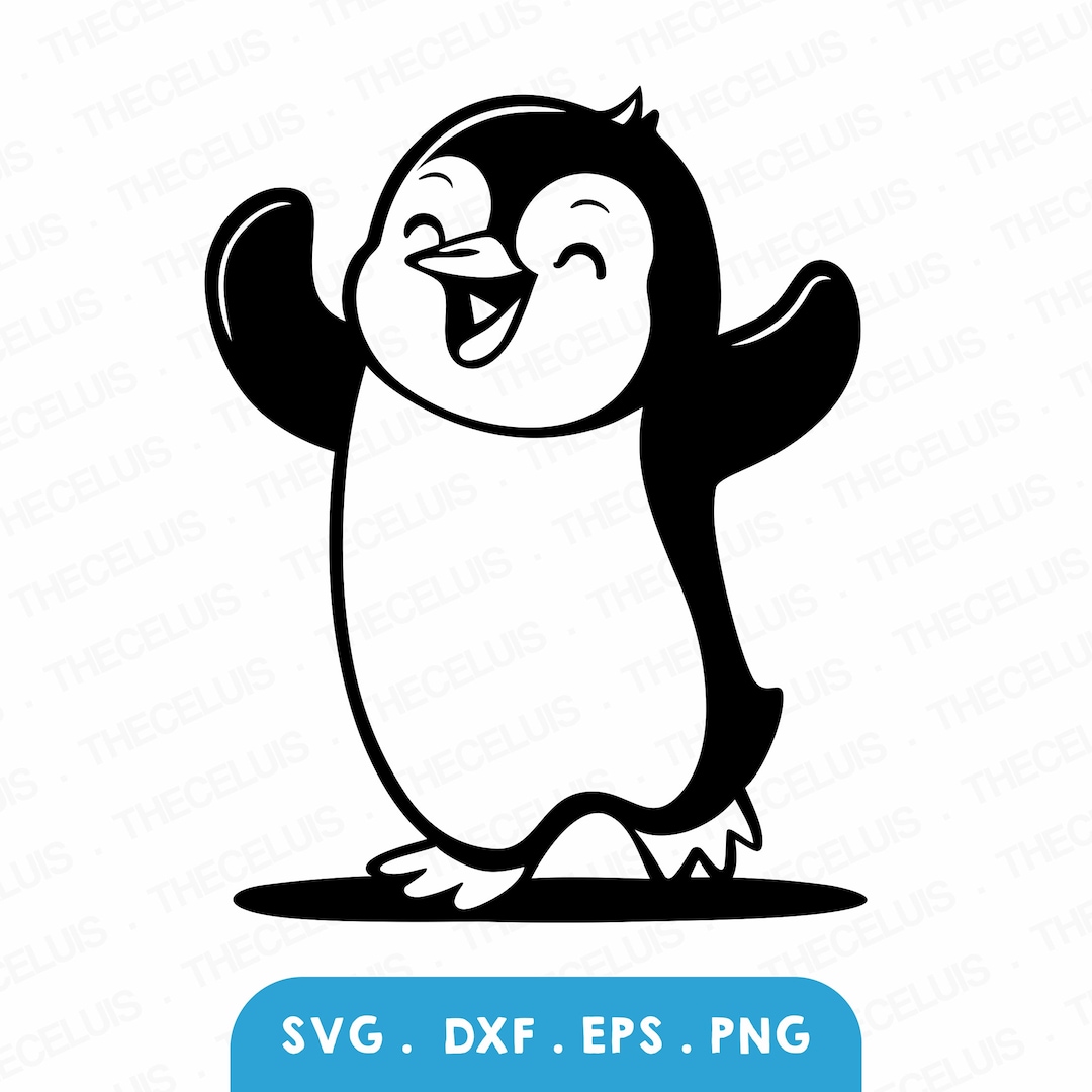 PENGUIN Svg, Dxf, Eps, Png File - Vinyl Cutting File, Aquatic Digital ...