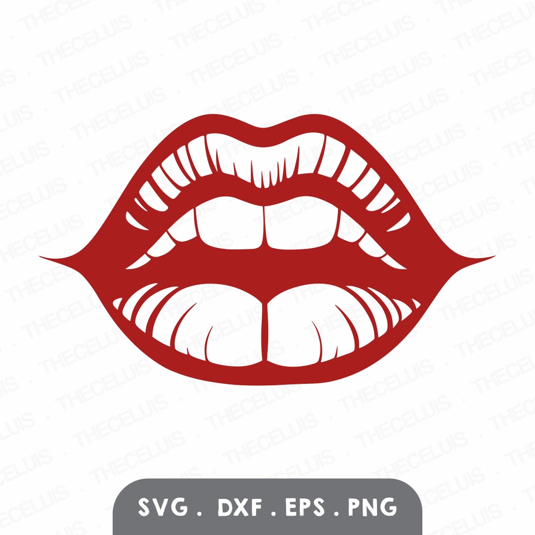 Woman Lips SVG DXF PNG Files - Sexy Clipart for Cutting, Engraving ...