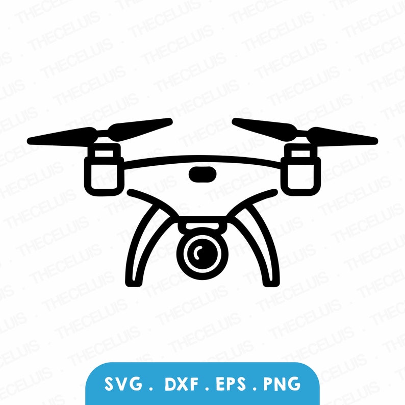 Drone Svg Dxf Eps Png File Vinyl Cutting File Digital File Uav