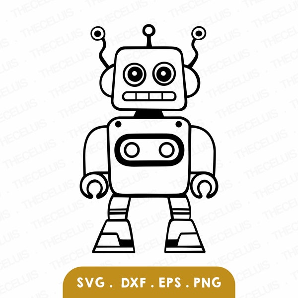 Robot Svg - Etsy