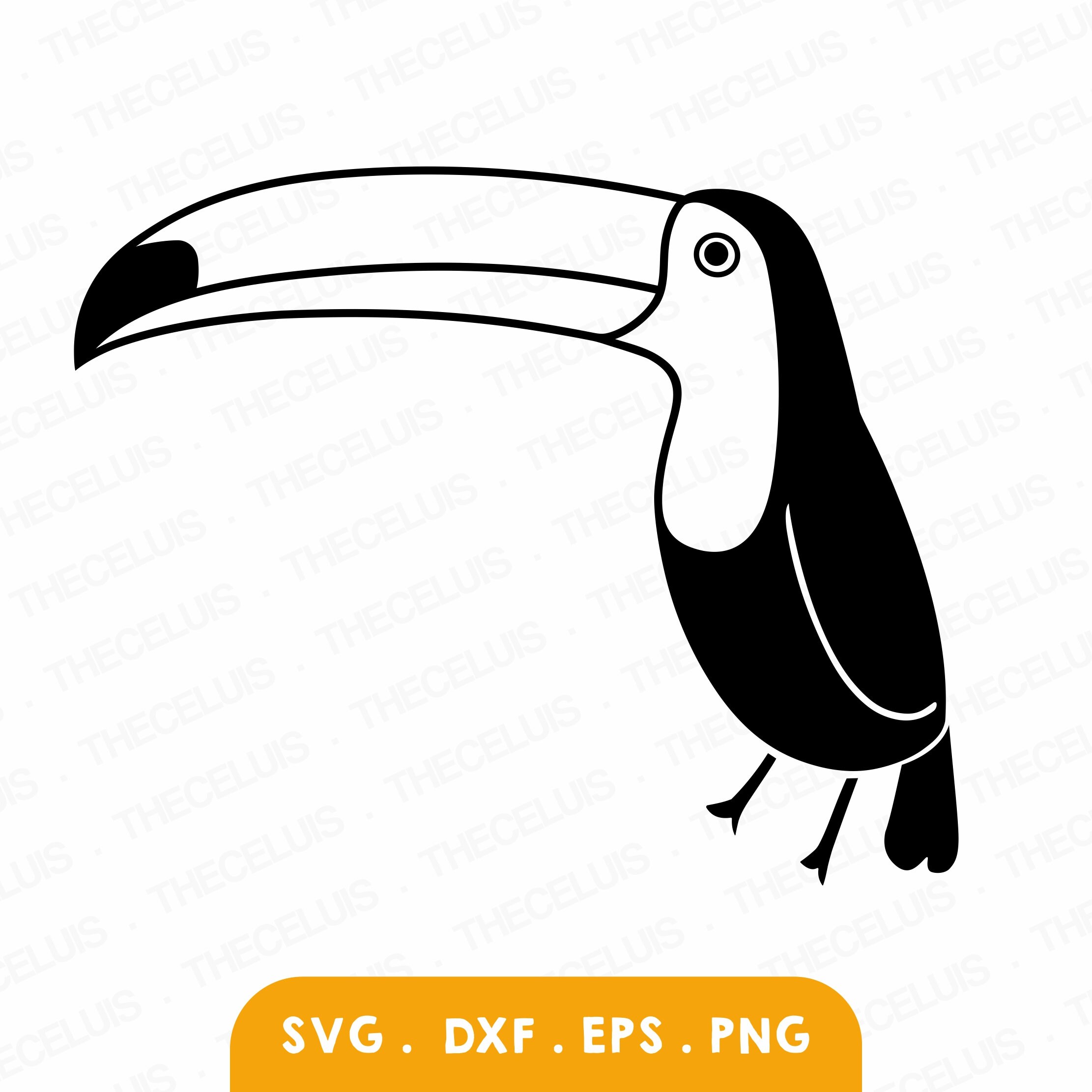 Toucan SVG File: Bird Clipart for Cricut & Silhouette (digital Download ...