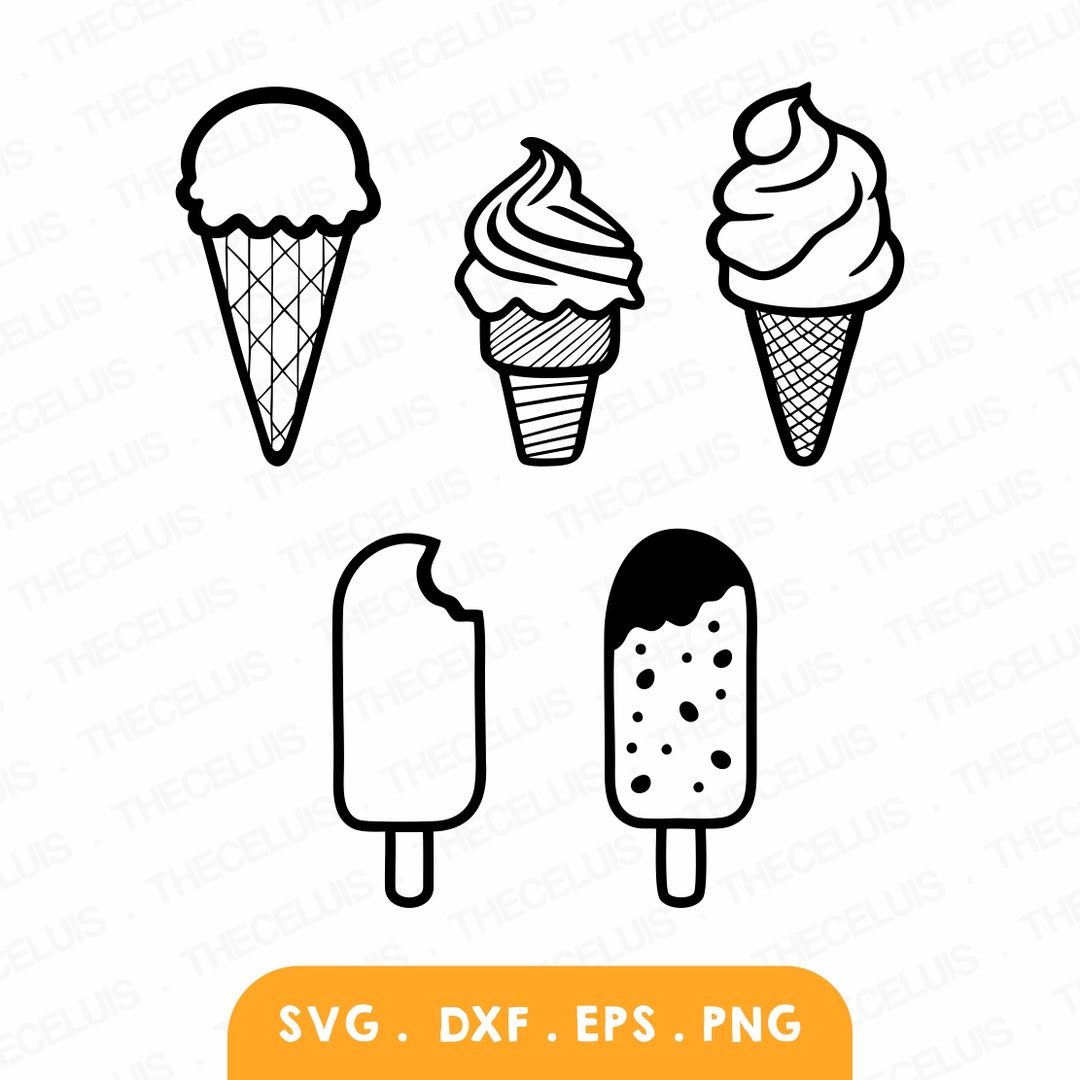 ICE CREAM SVG, Png, Dxf, Eps File, Clipart, Vinyl Cutting File, Digital ...