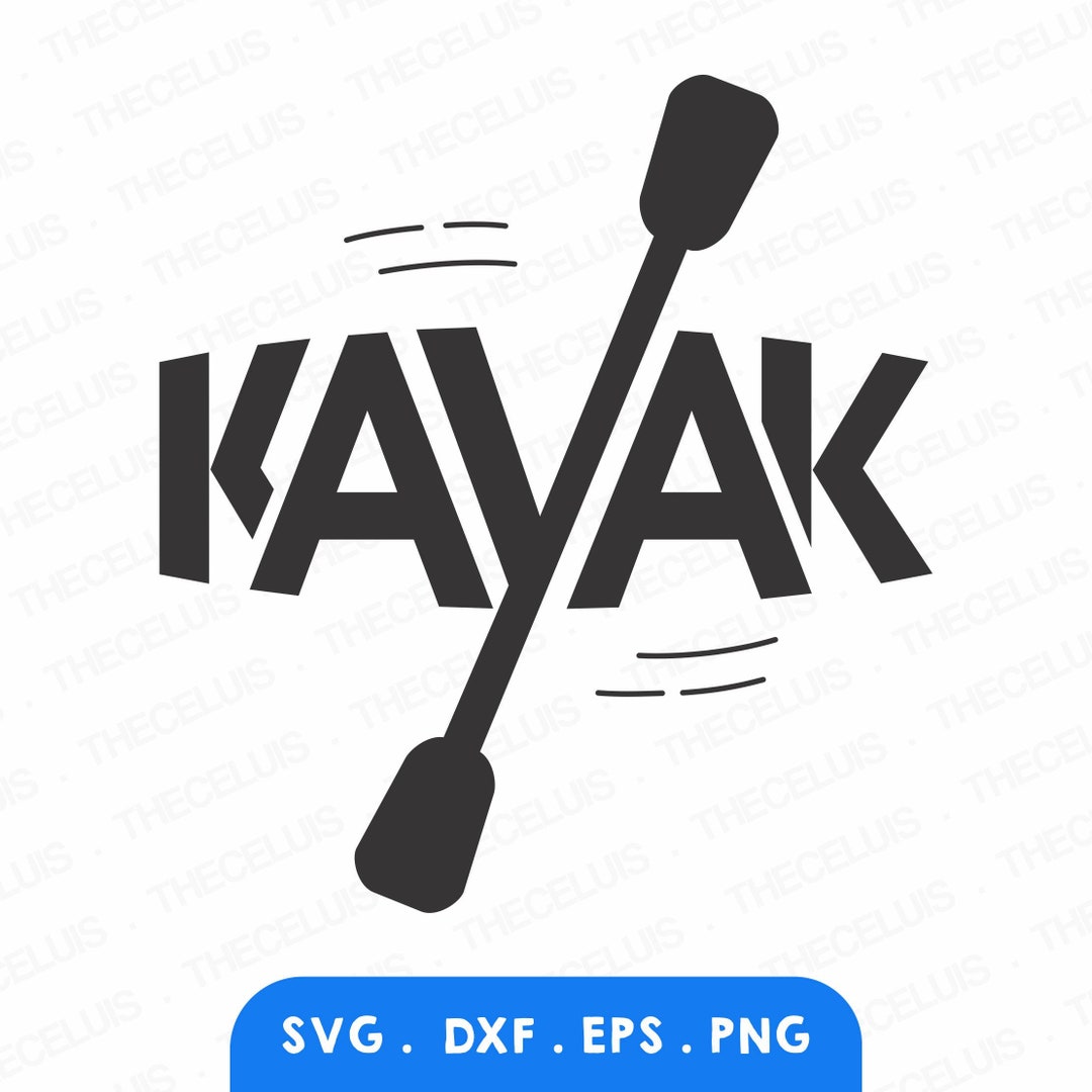 Fichiers SVG, PNG de kayak : Clipart de typographie pour la découpe, la ...