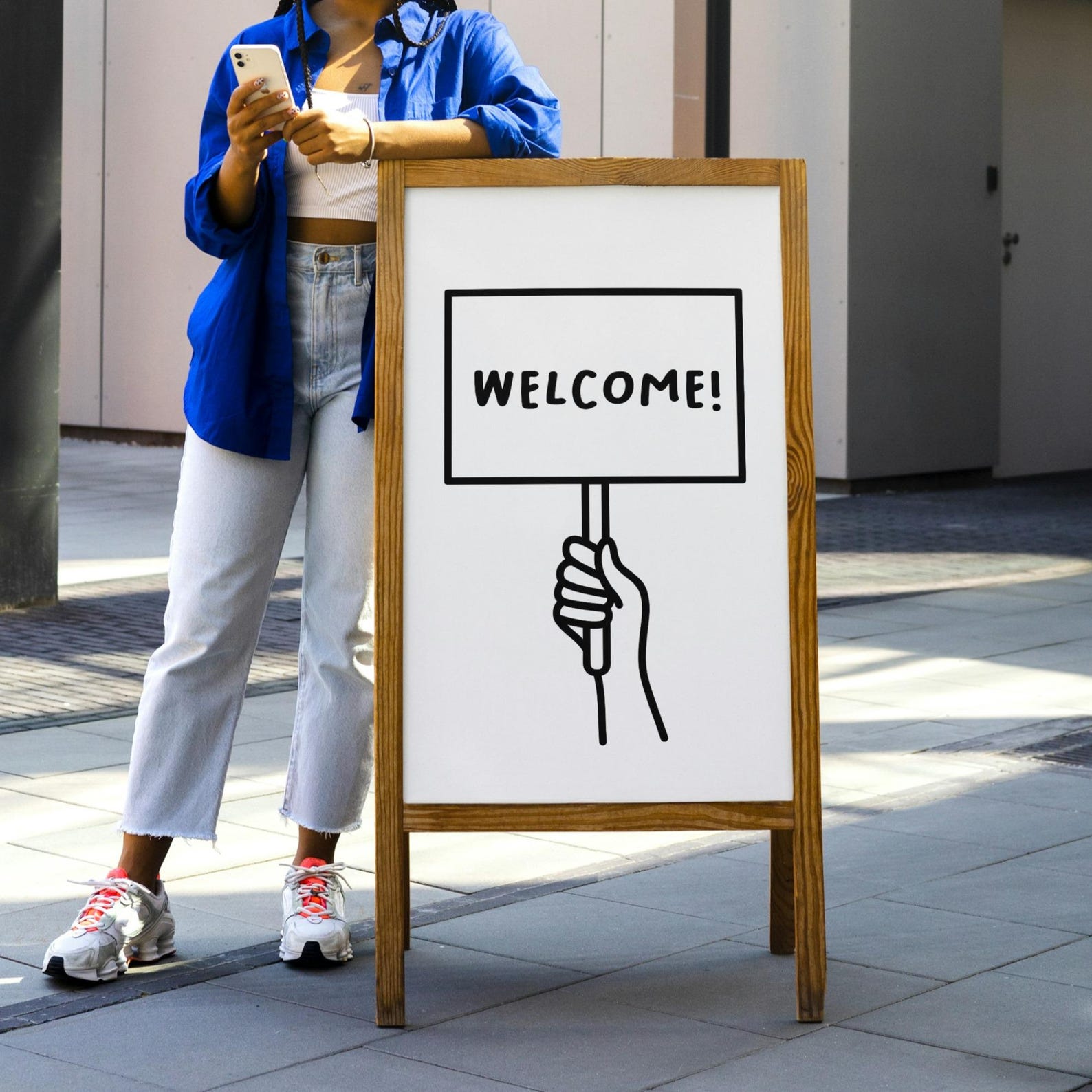 Hand Holding Blank Sign SVG DXF PNG Files - Signage Clipart for Cutting ...