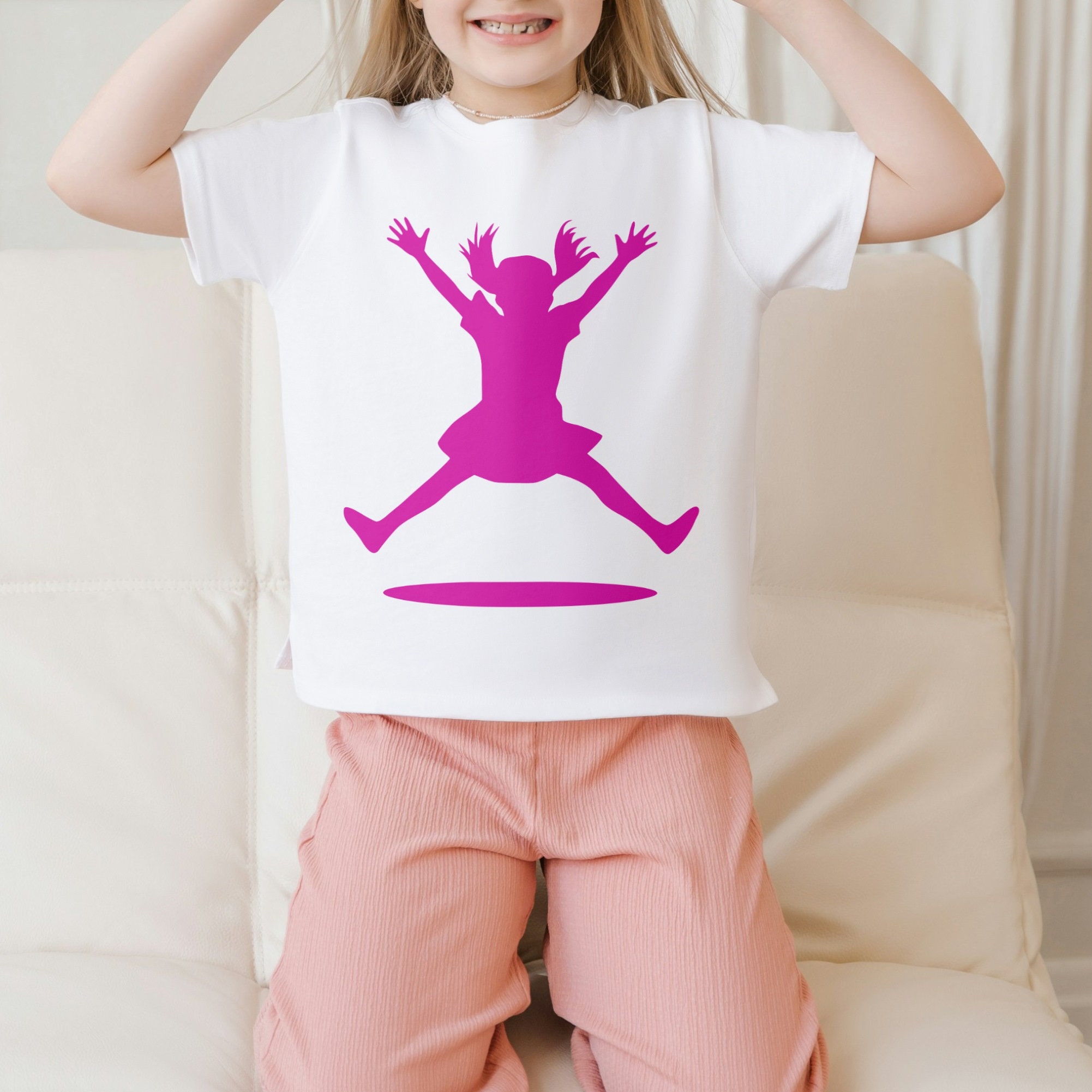 KIDS STAR JUMP Svg, Eps, Dxf, Png Vinyl Cutting File, Boy & Girl ...