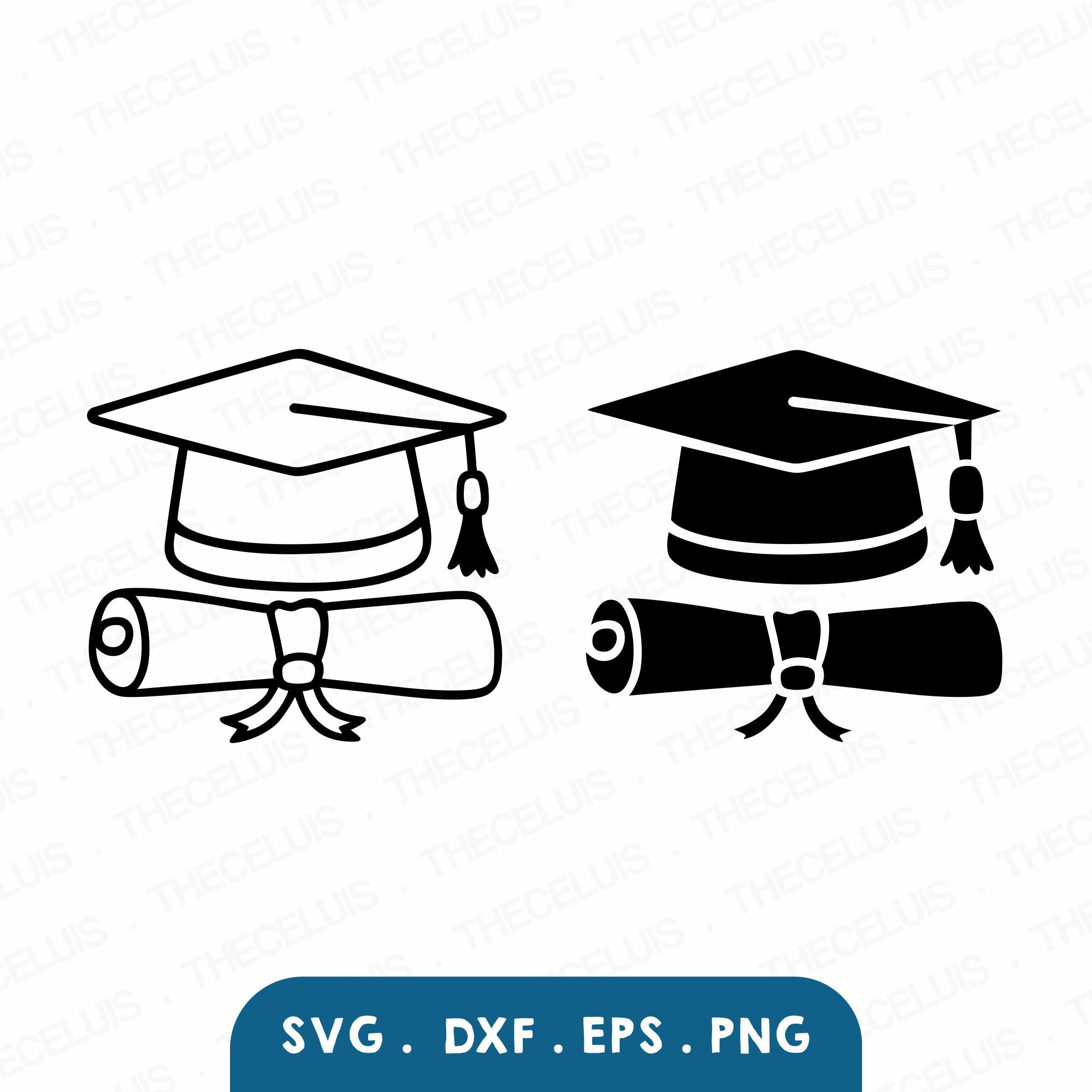 GRADUATION Svg, Dxf, Eps, Png Files Vinyl Cutting File, Scroll Digital ...