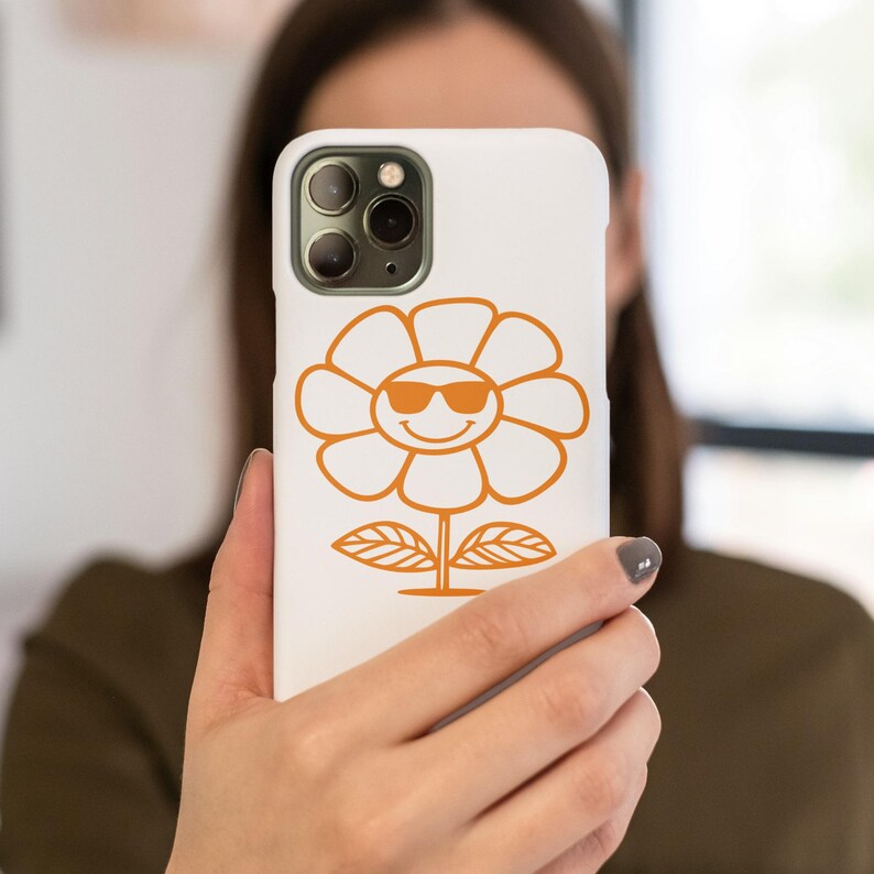 Smiley Flower Sunglasses SVG: Floral Clipart for Cricut, Silhouette ...