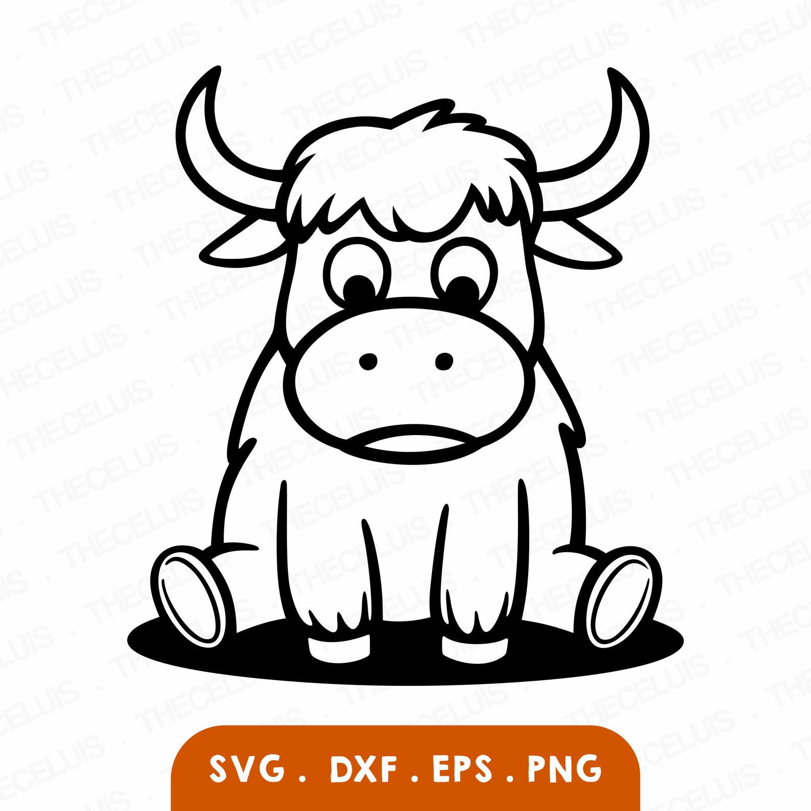 Cute YAK Svg, Eps, Dxf, Png Files - Vinyl / Sticker Cutting File, Wild ...