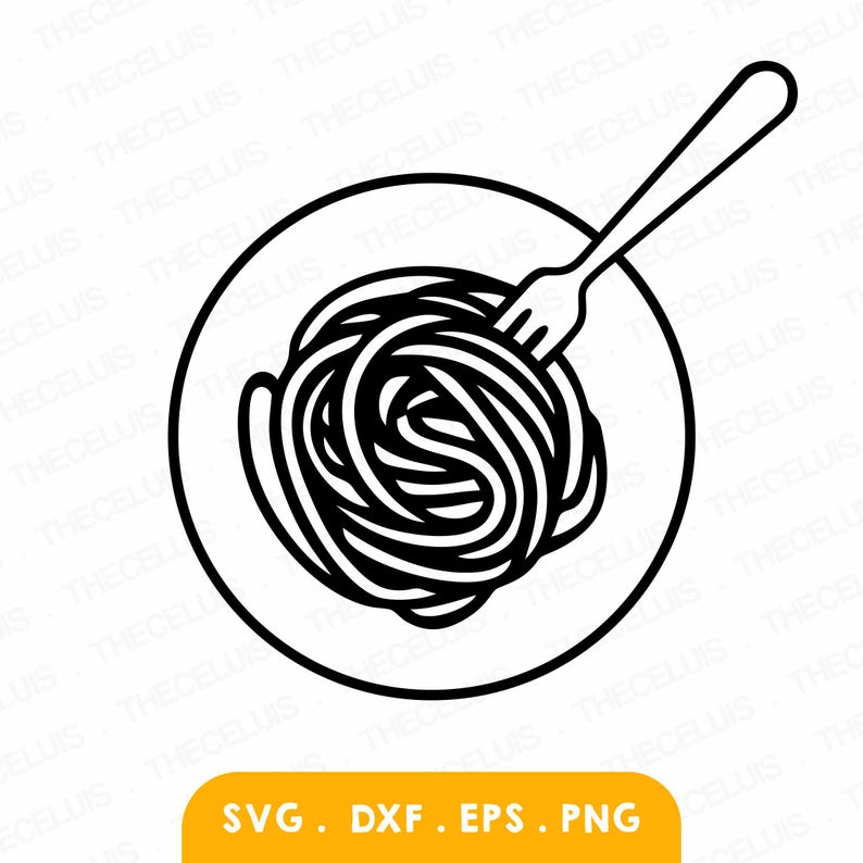PASTA Svg, Dxf, Eps, Png File - Vinyl / Sticker Cutting Digital File ...