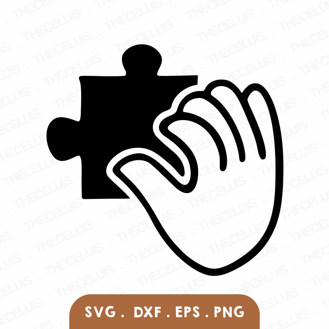 HAND With JIGSAW PUZZLE Svg, Eps, Dxf, Png Files - Vinyl Cutting ...