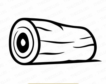 Wood Log Outline SVG Cut File Wood Svg Tree Log Svg Tree Rings Svg ...