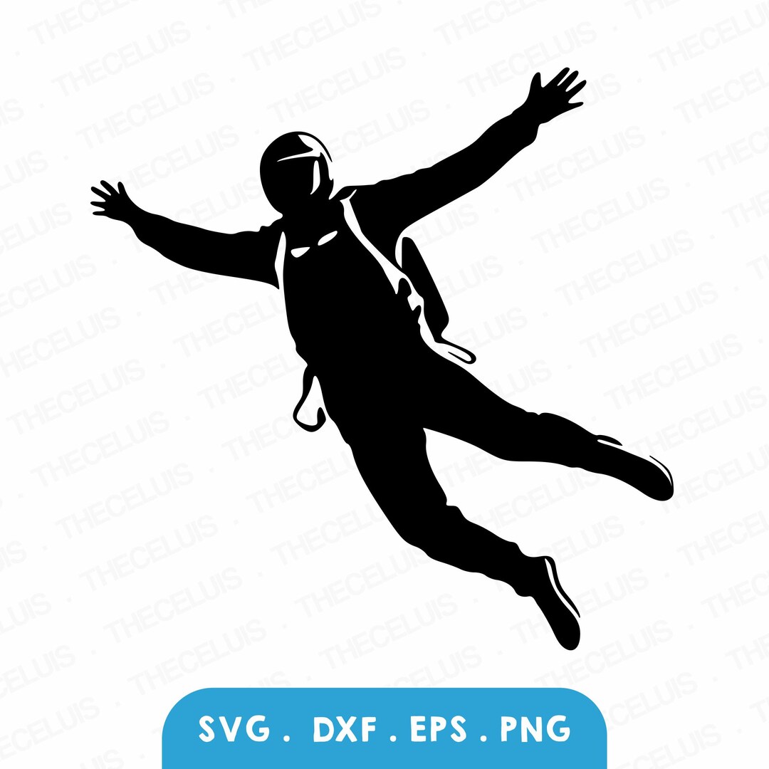SKYDIVING Svg Dxf Eps Png Files | Adventurous Clipart | Base Jump File ...