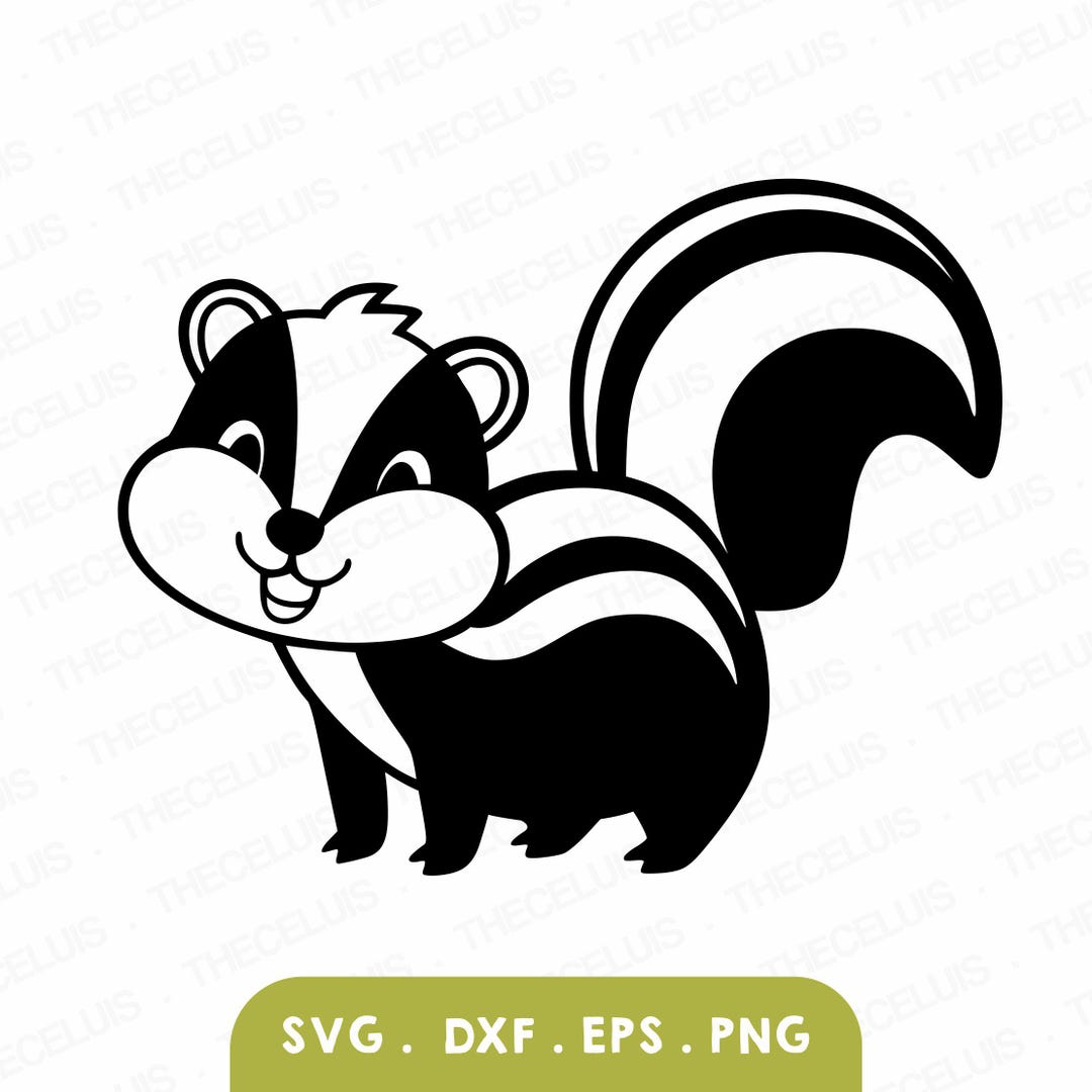 Skunk SVG DXF PNG File for Cricut Silhouette - Cutting, Laser Engraving ...