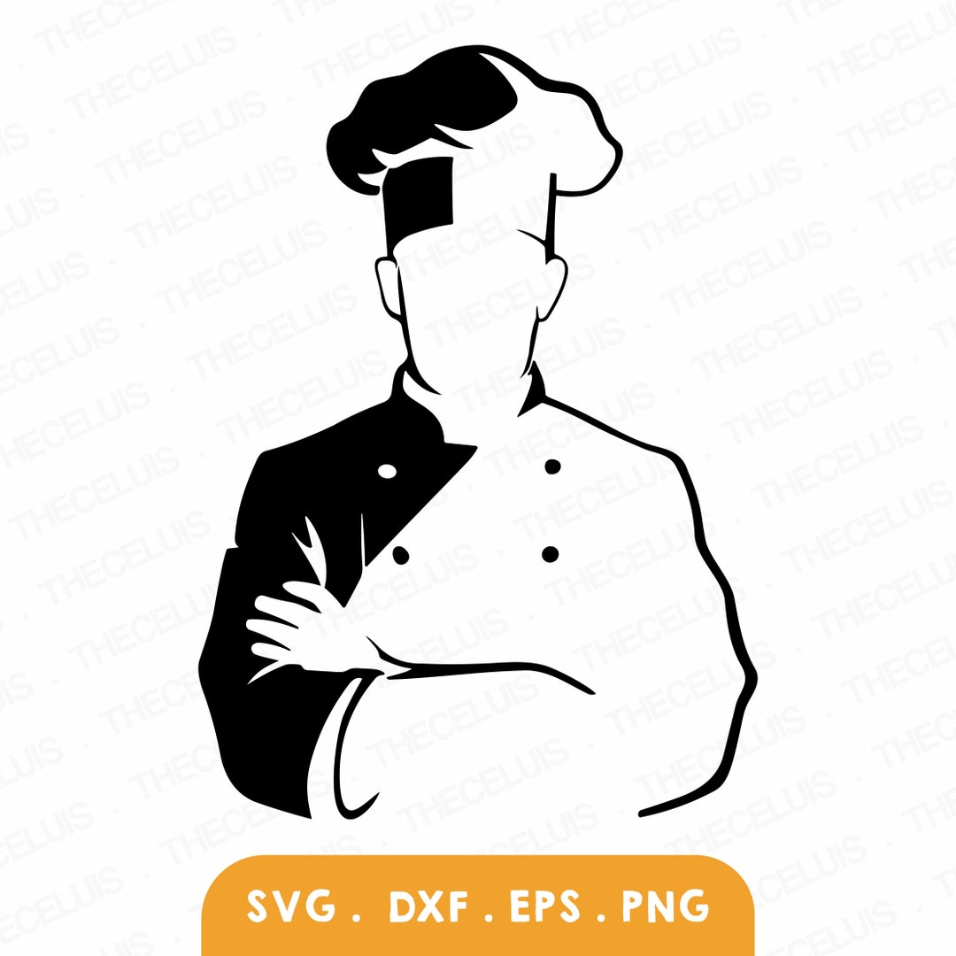 CHEF Svg, Dxf, Eps, Png Files - Vinyl Cutting File, Cook Digital File ...