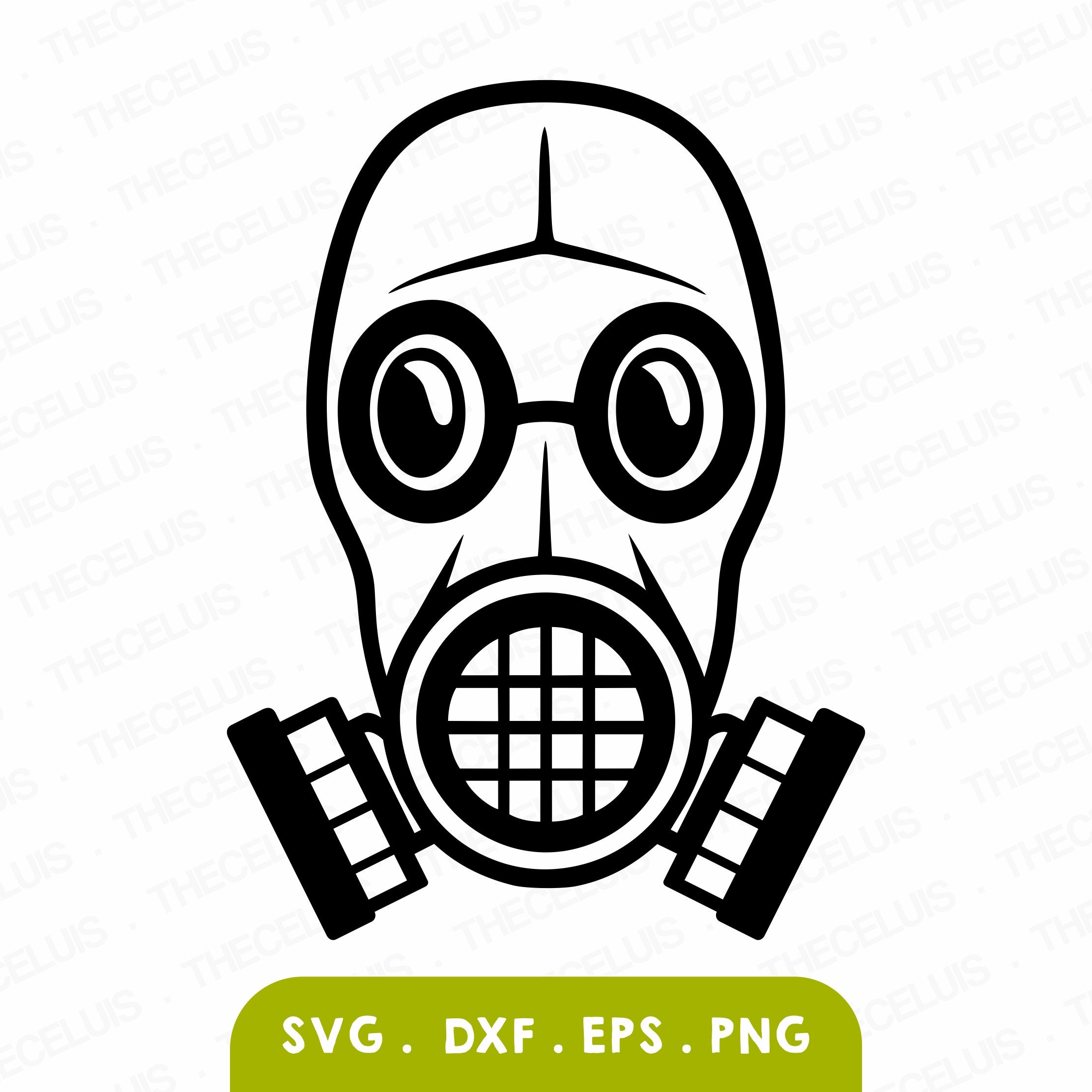 GAS MASK Svg, Dxf, Eps, Png File - Vinyl Cutting File, Protective ...