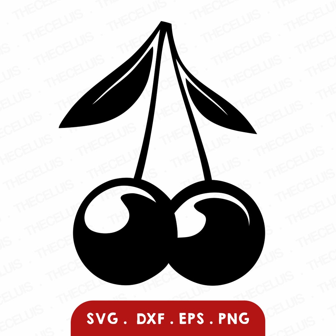 Cherry Svg, Dxf, Eps, Png File - Vinyl Cutting File, Fruit Digital File ...
