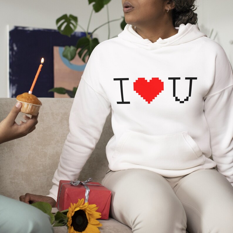 I LOVE YOU 8-bit Typography Svg, Dxf, Eps, Png Cutting File, Heart ...