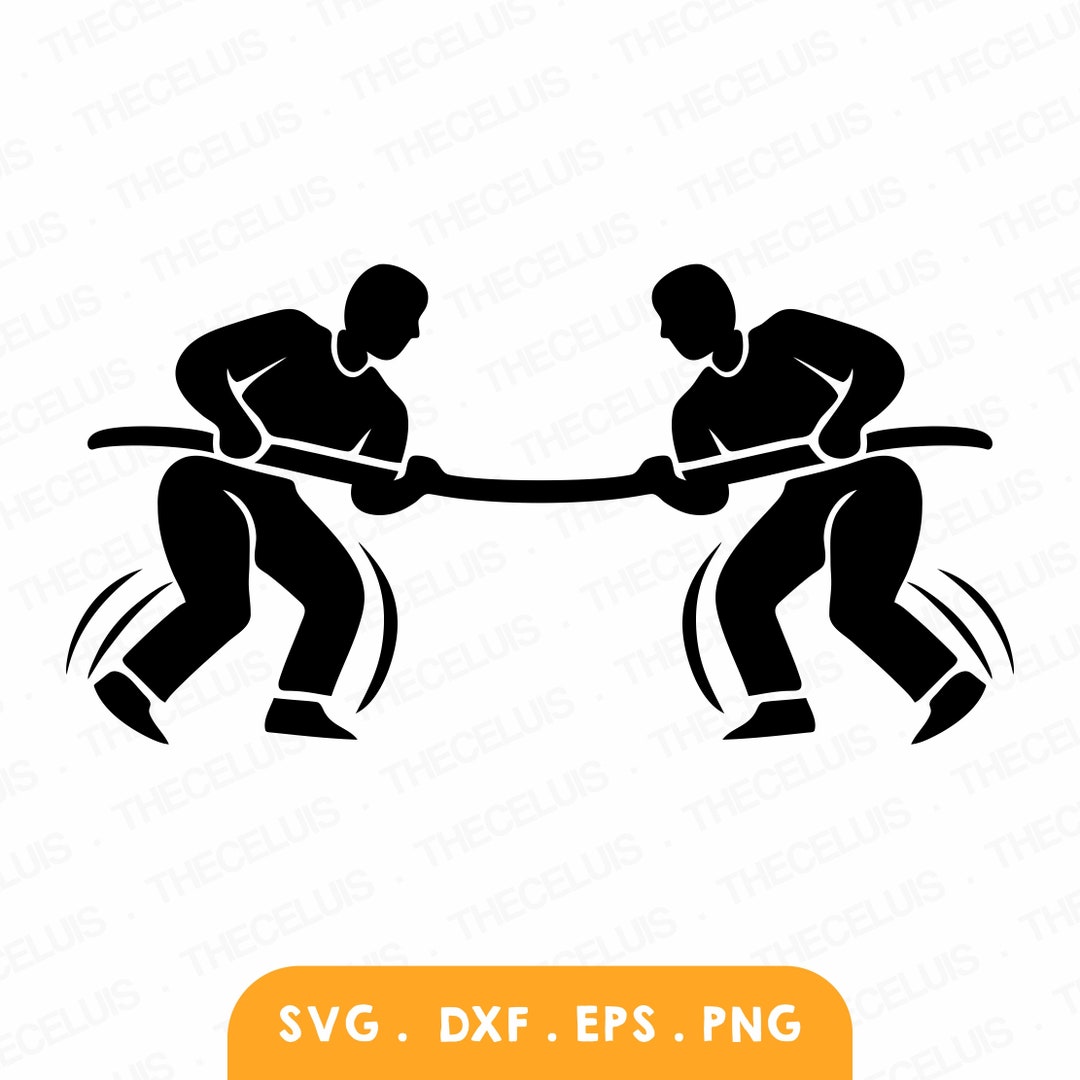 Tug of War SVG PNG Files: Sports Vector Clipart for Cricut & Silhouette ...