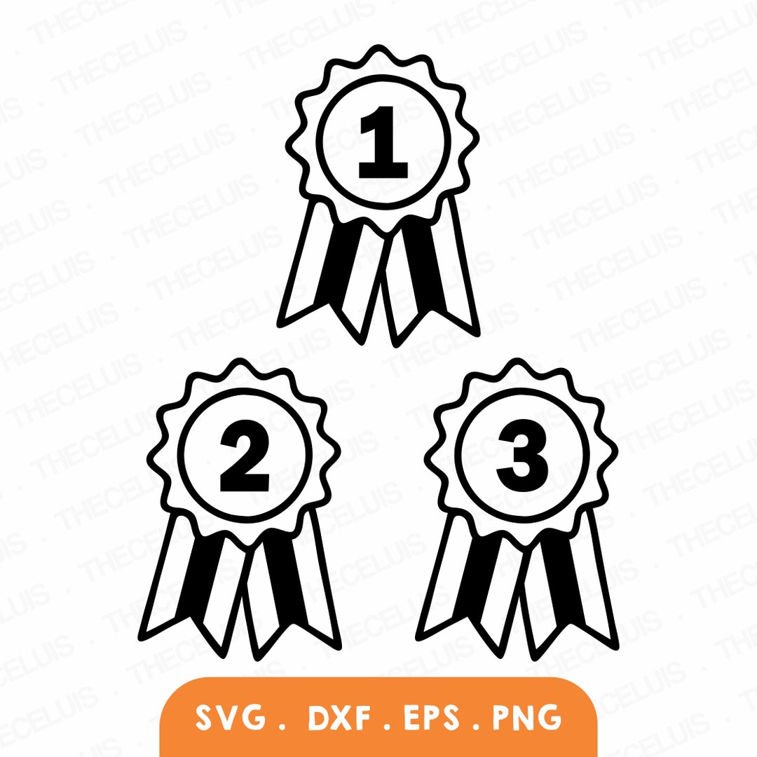 First, Second, Third Badge Svg, Dxf, Eps, Png File - Vinyl Cutting File ...