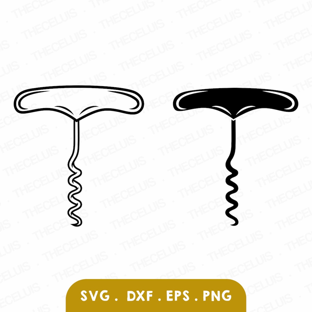 Corkscrew Outline Silhouette: SVG Clipart (digital Download) - Etsy