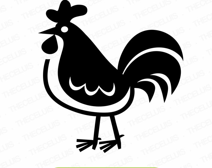 Rooster SVG. Chicken SVG. Cricut Cut Files, Layered Files. DXF Png Eps ...