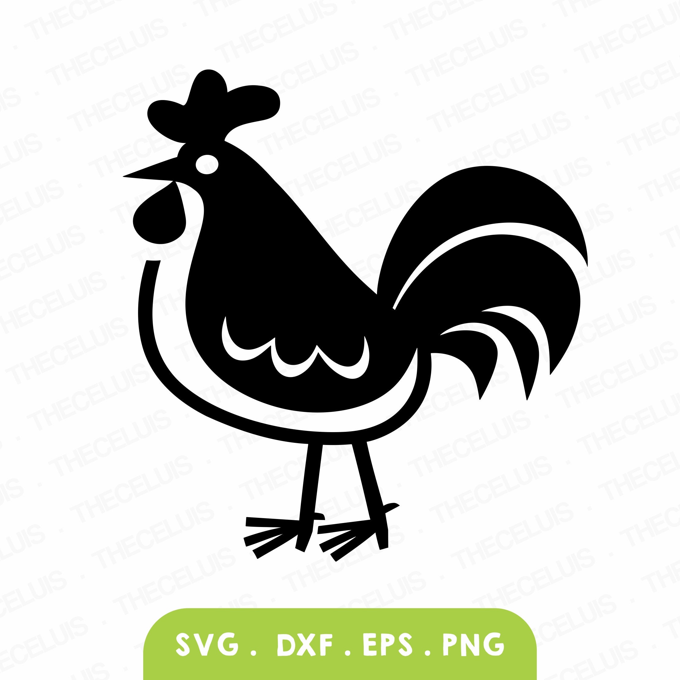 ROOSTER Svg Dxf Eps Png Files Vinyl Cutting File Farm - Etsy