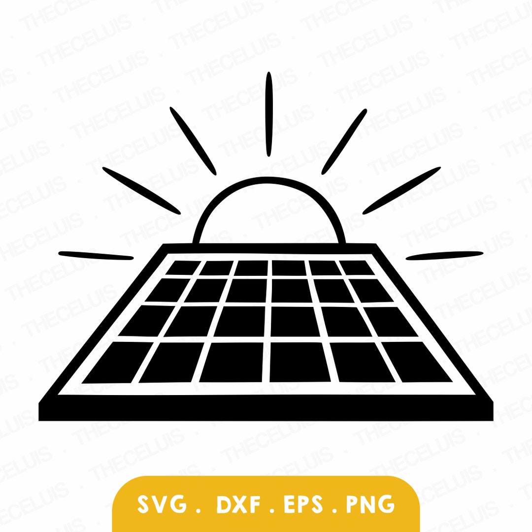 SOLAR PANEL Svg, Eps, Dxf, Png Files - Vinyl Cutting File, Digital File ...