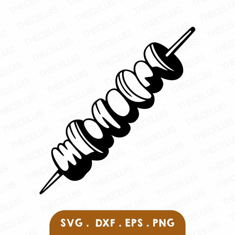 Kabob SVG PNG DXF Files: Kebab Clipart for Cutting, Engraving, Printing ...
