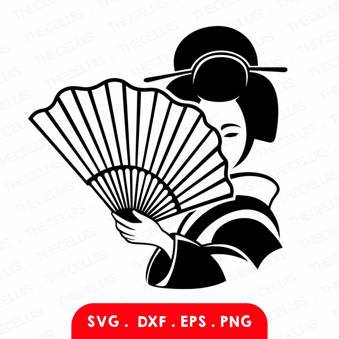 GEISHA Svg, Eps, Dxf, Png File - Vinyl / Sticker Cutting, Engraving ...