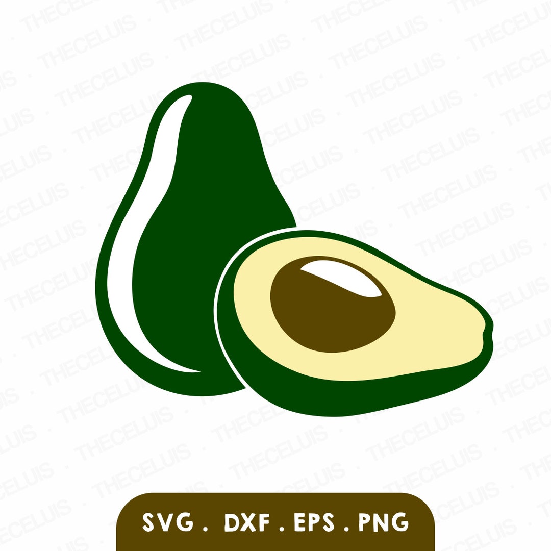 AVOCADO Svg, Dxf, Eps, Png - Layered SVG Cutting Digital File, Fruit ...