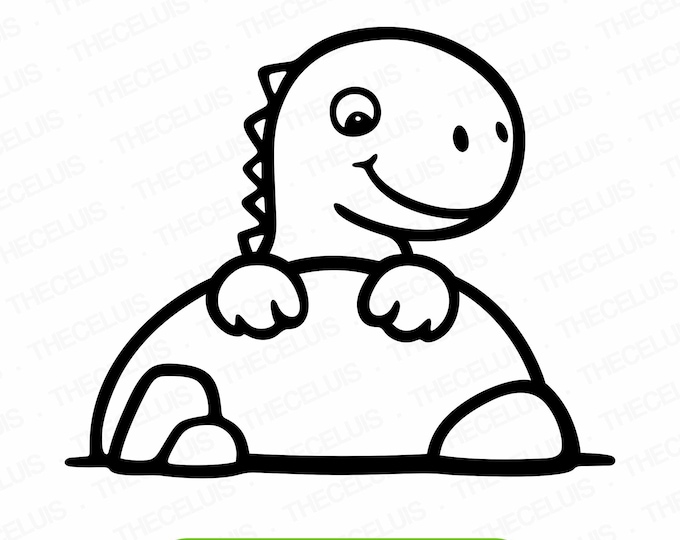 Peeking T-rex SVG Bundle 12 Clipart & PNG Files, Tyrannosaurus Rex Svg ...