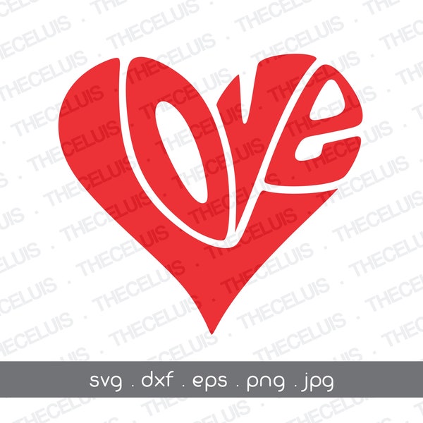 Heart Typography - Etsy