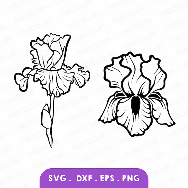 Dxf File Iris - Etsy