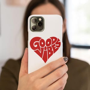 Heart Good Vibes SVG, Dxf, Eps, Png Files: Typography Quote Clipart ...