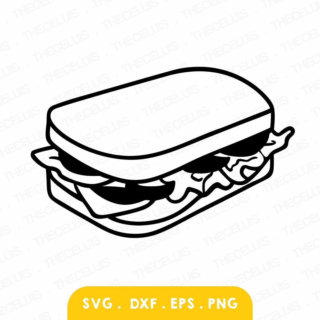 Sandwich SVG PNG Food Clipart for Cricut & Silhouette (digital Download ...