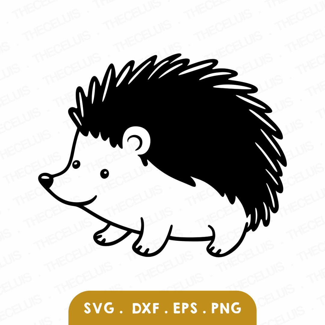 HEDGEHOG Svg, Eps, Dxf, Png Files - Vinyl / Sticker Cutting, Engraving ...