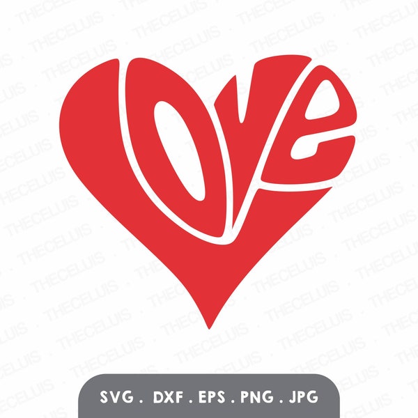 Heart Typography - Etsy