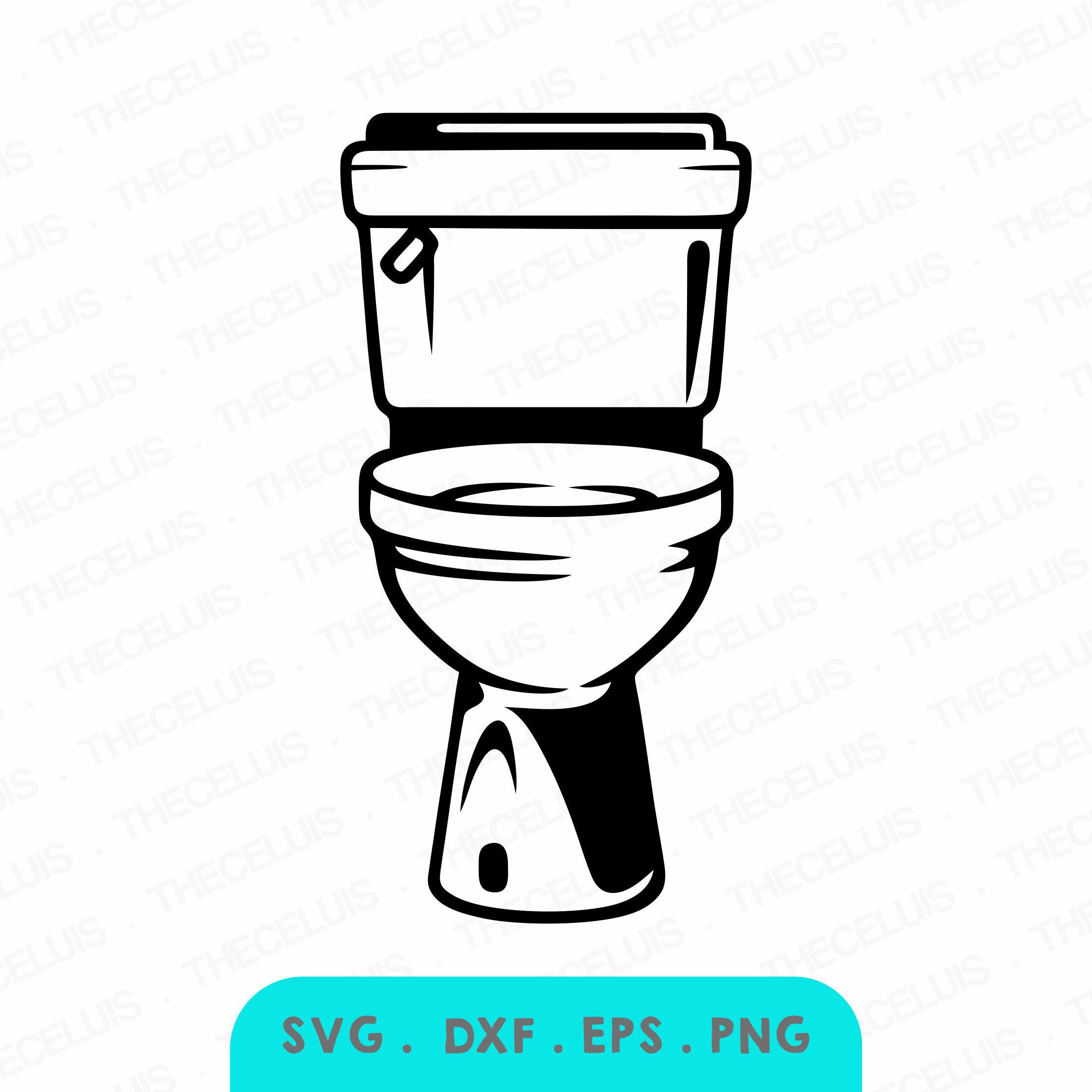 TOILET BOWL Svg, Dxf, Eps, Png File - Vinyl Cutting, Engraving ...