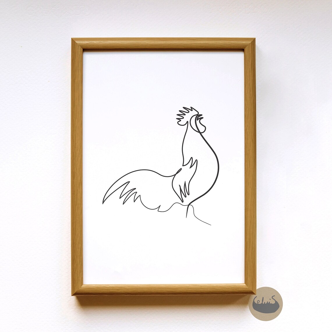 Rooster Printable Wall Art Rooster Single Line Drawing - Etsy