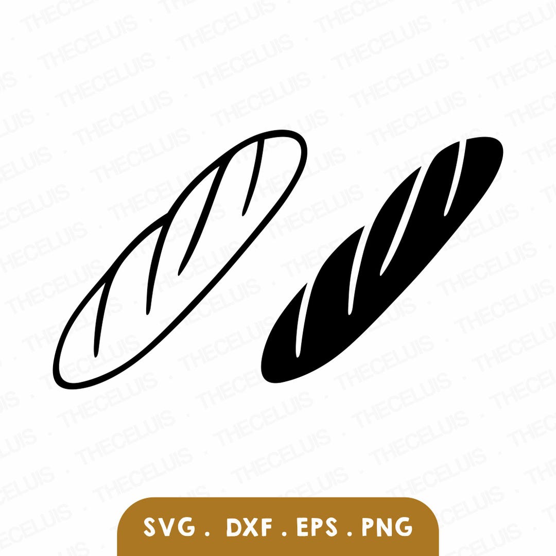 BAGUETTE Svg, Eps, Dxf, Png Files - Vinyl / Sticker Cutting Digital ...
