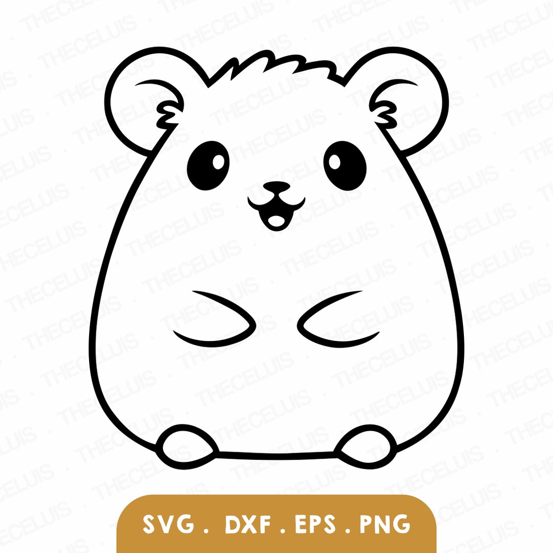 Hamster Svg, Eps, Dxf, Png File - Vinyl Cutting File, Pet Digital File ...