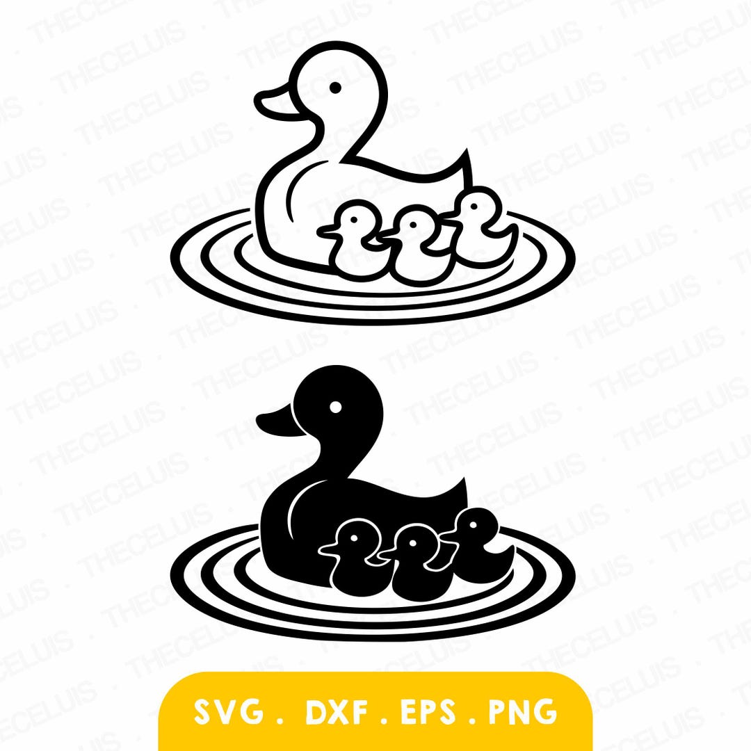 DUCK and DUCKLINGS Svg, Dxf, Eps, Png Files - Vinyl Cutting, Parenting ...