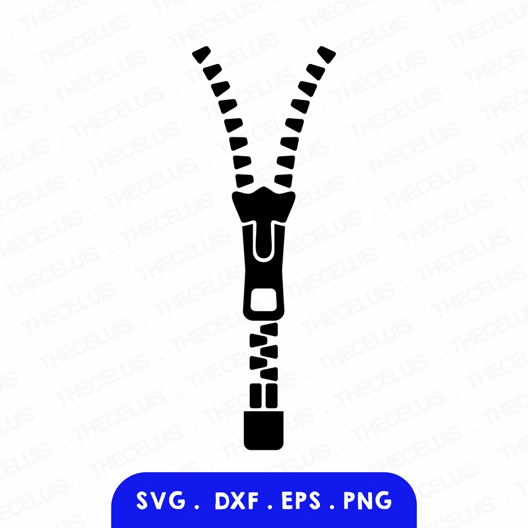 Zipper SVG DXF PNG File for Cricut Silhouette - Cutting, Engraving, Zip ...
