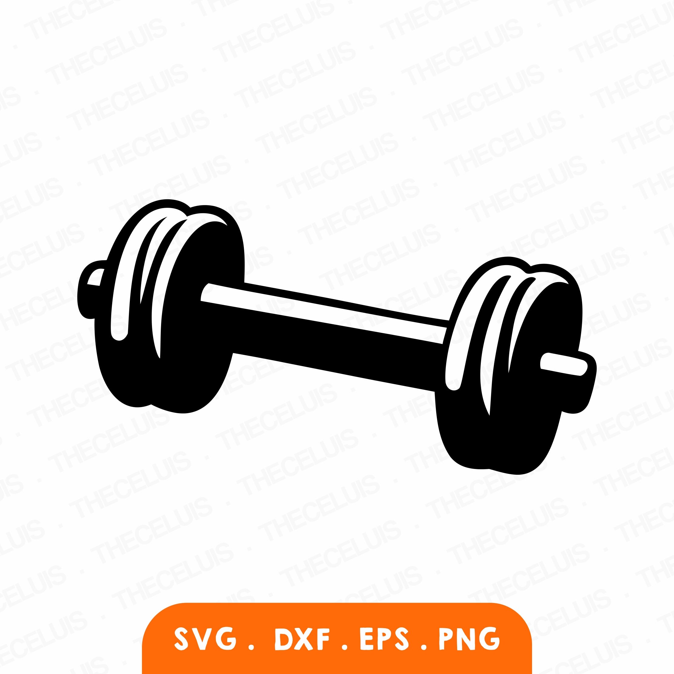 DUMBBELL Svg, Eps, Dxf, Png Files- Vinyl Cutting File, Workout Digital ...