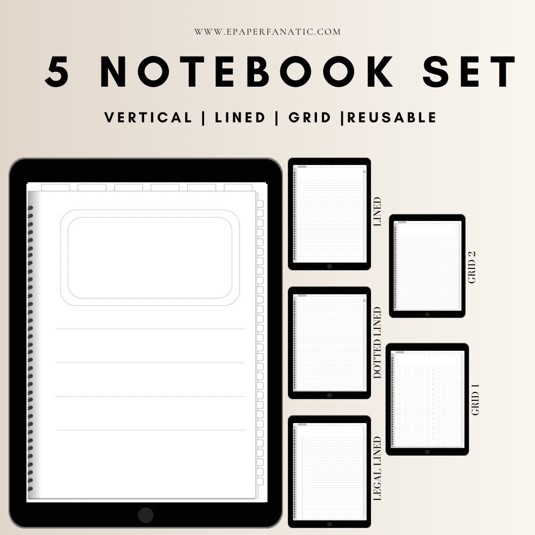 Vertical Tabbed Notebook Bundle - Etsy