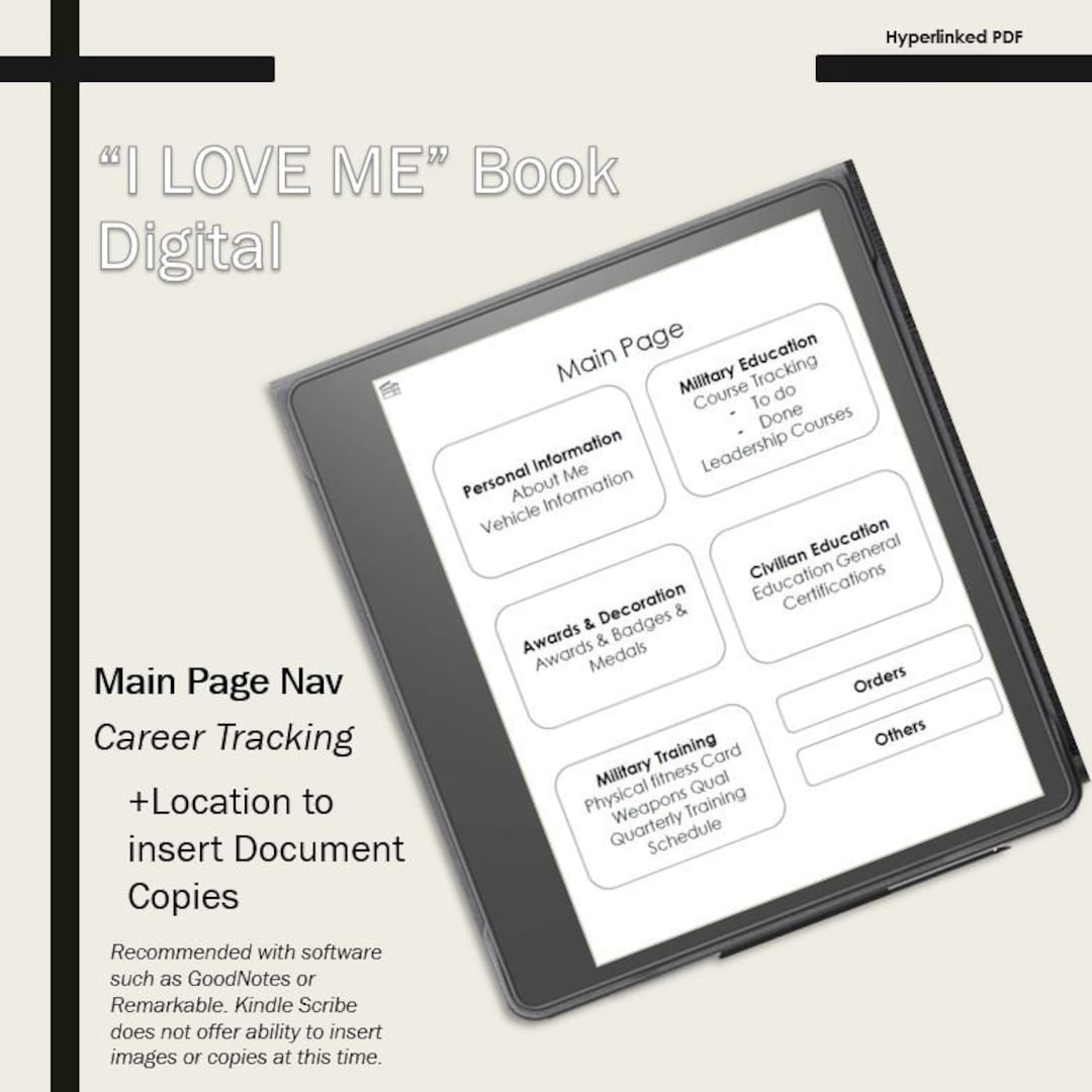 Military - I Love Me Book - Etsy